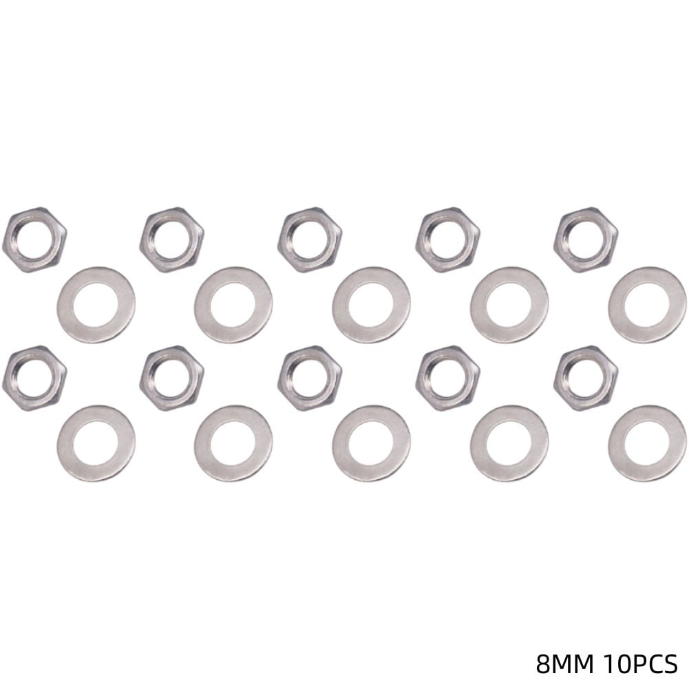 SPRING Guitar Potentiometer Nut and Washer Set 10 M7 M8 for Bass Guitar ...