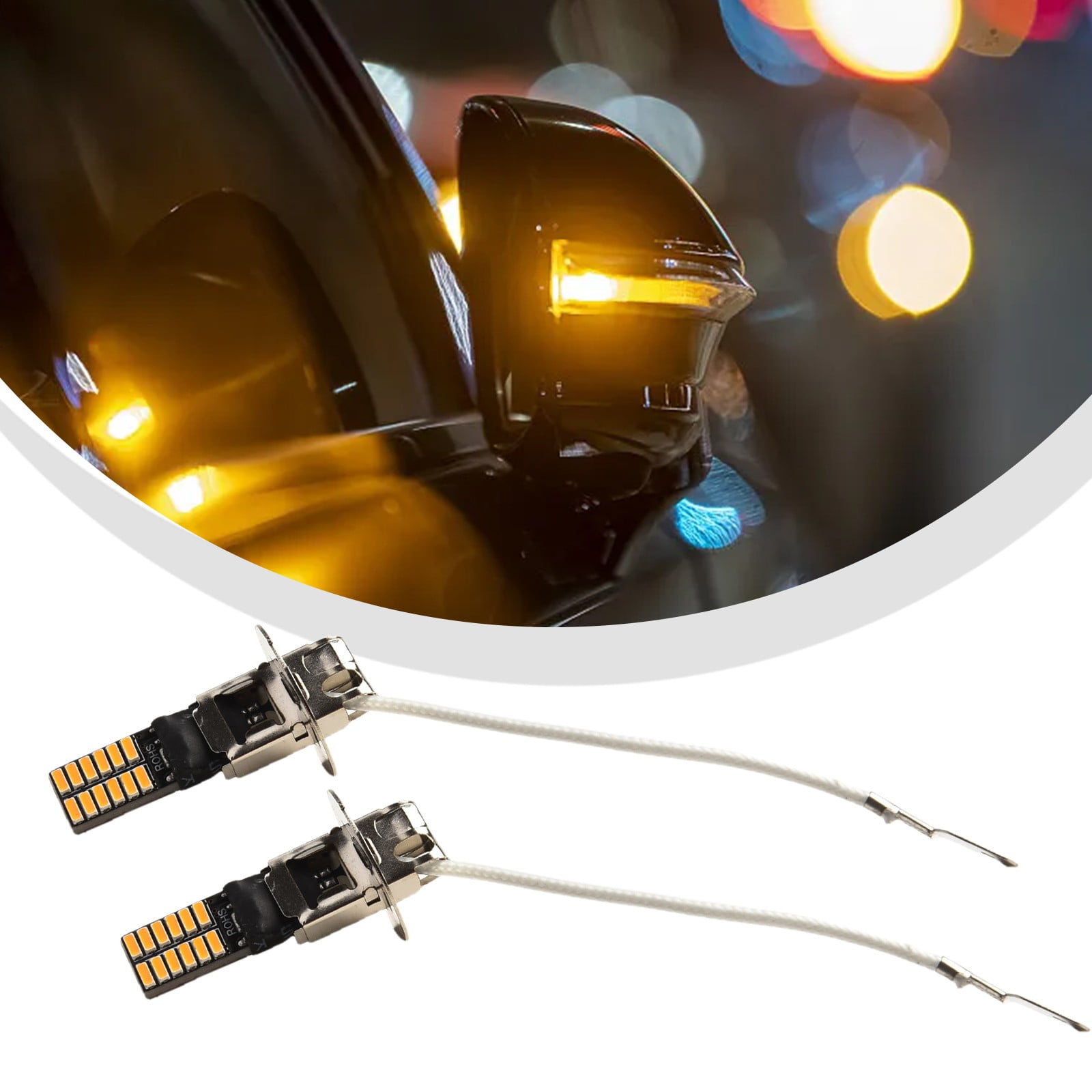 SPRING H3 Automotive LED Fog Light 4.8W 4014 24SMD Decoder Lamp ...