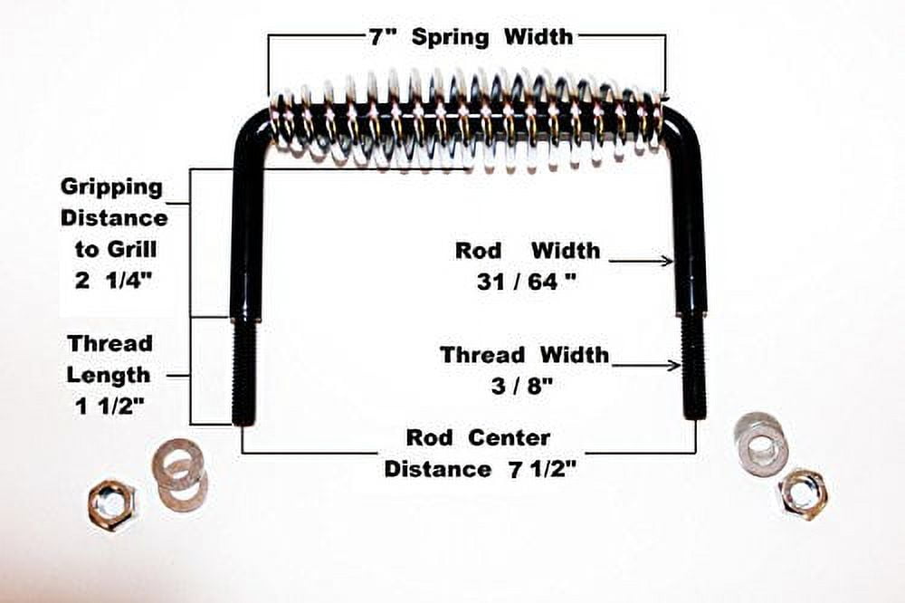 SPRING HANDLE WITH MOUNTING BRACKET 7" BBQ GRILL WOOD FURNACE STOVE ...
