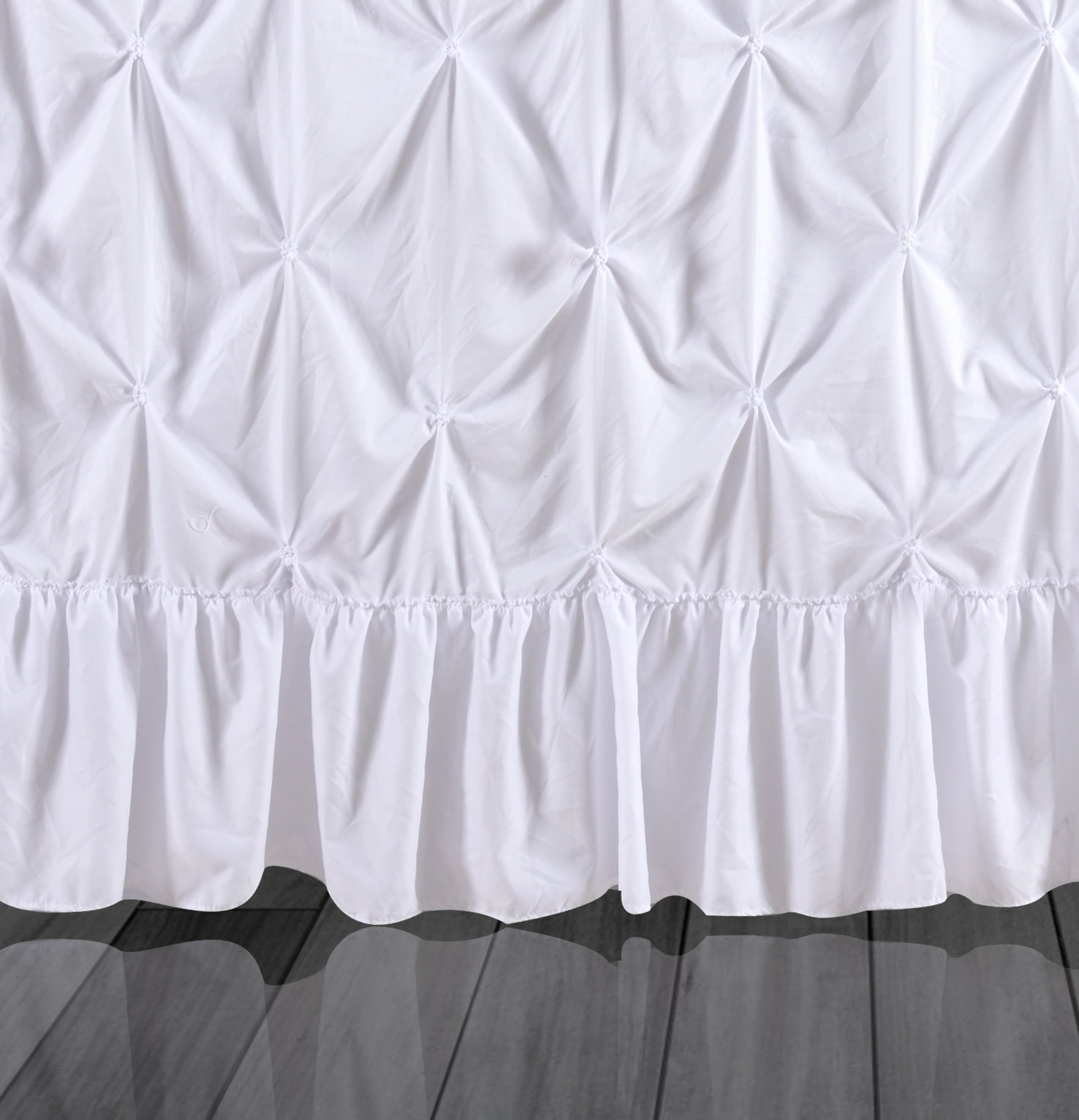 SPRING HOME PINCHED PLEAT FABRIC SHOWER CURTAIN WHITE - Walmart.com
