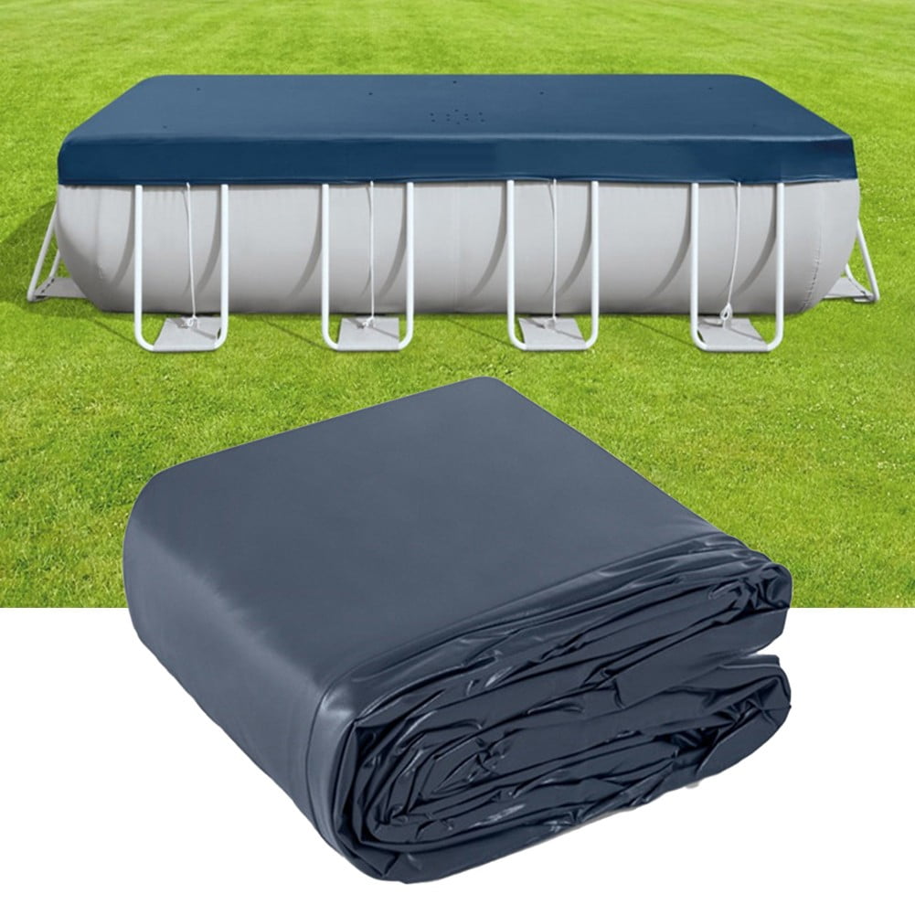 SPRING Heavy-Duty PVC Swimming Pool Cover with Drainage Holes Fits ...