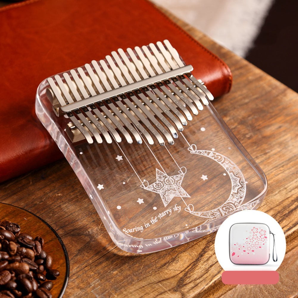 SPRING Kalimba 17Keys Constellation Style Transparent Thumb With Parts ...