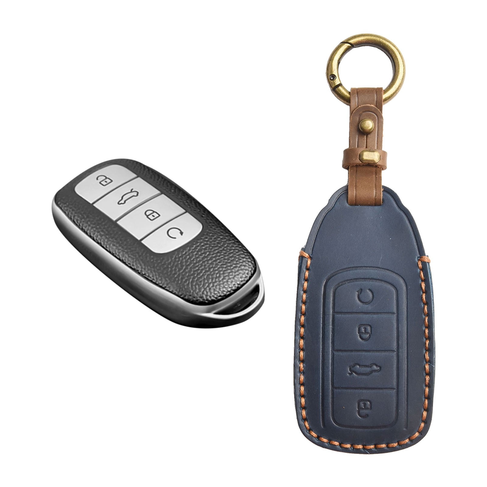 SPRING Leather Remote Car Key Fob Case Cove Stylish Key Case Bag ...