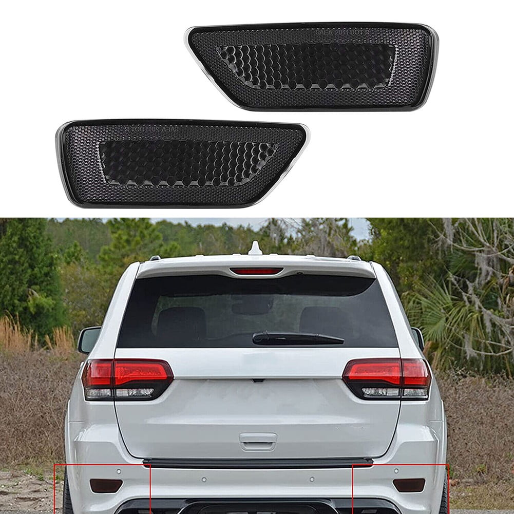 SPRING Left+Right Rear Bumper Reflector Smoked For Jeep For Cherokee ...