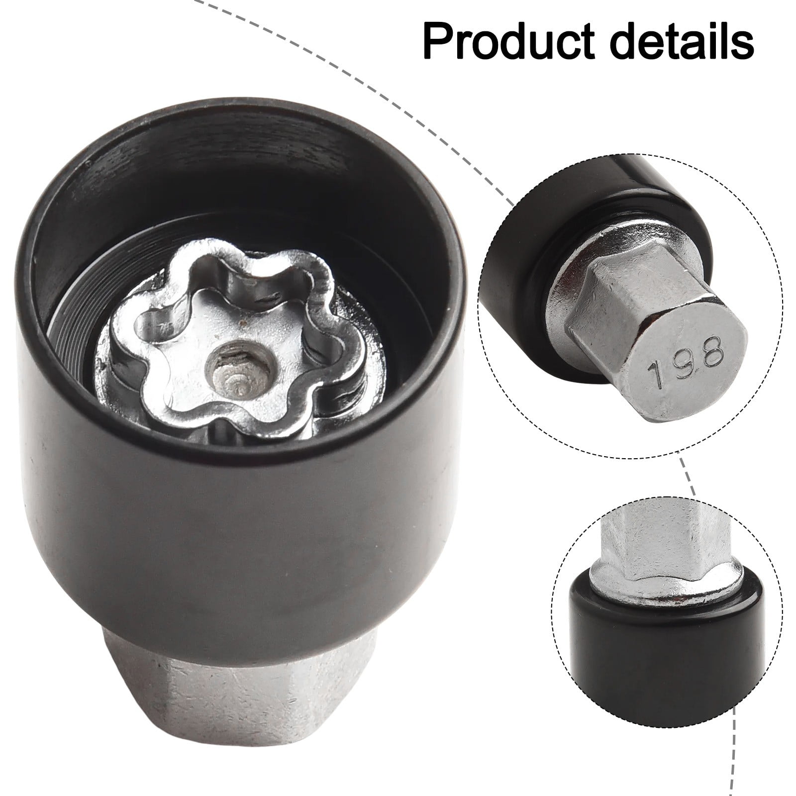 SPRING Locking Wheel Nut Key Tool for Anti Theft Protection and Secure ...
