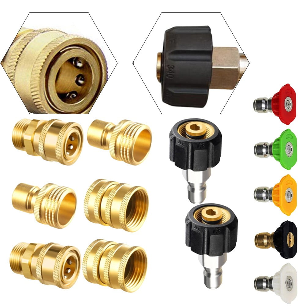 SPRING M22-14Mm High Pressure Washer Adapter Kit Quick Disconnect Kit ...