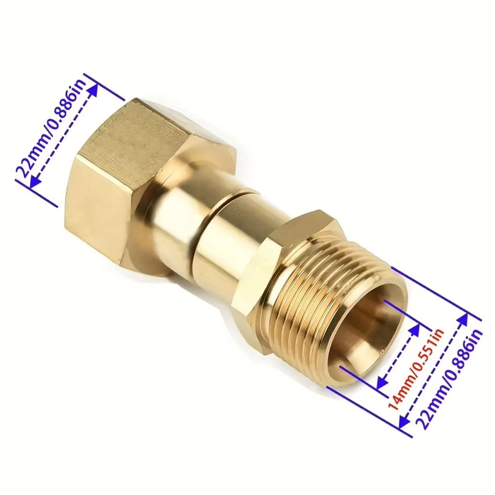 SPRING M22 14Mm Thread Car Washing Rotary Connector Rotation Adapter ...