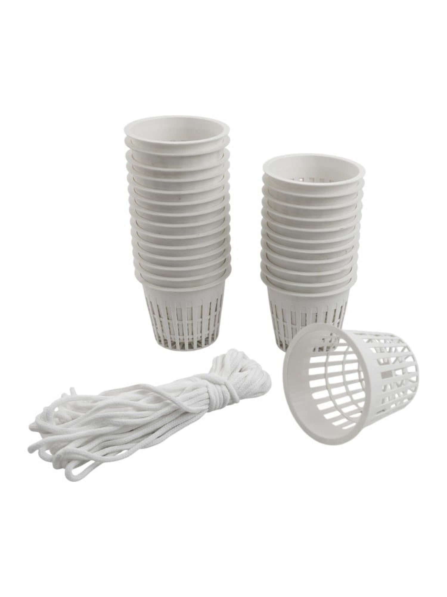 SPRING Mesh Net Cup Kit with 25 Slotted Pots and Self-Watering Cotton ...
