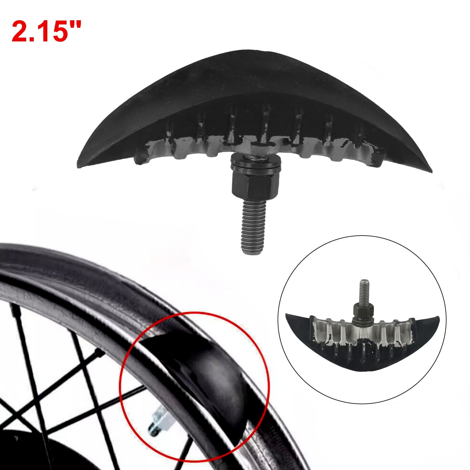 SPRING Molded Rubber Tire Clamp for Dirt Bikes and Motocross Chrome ...