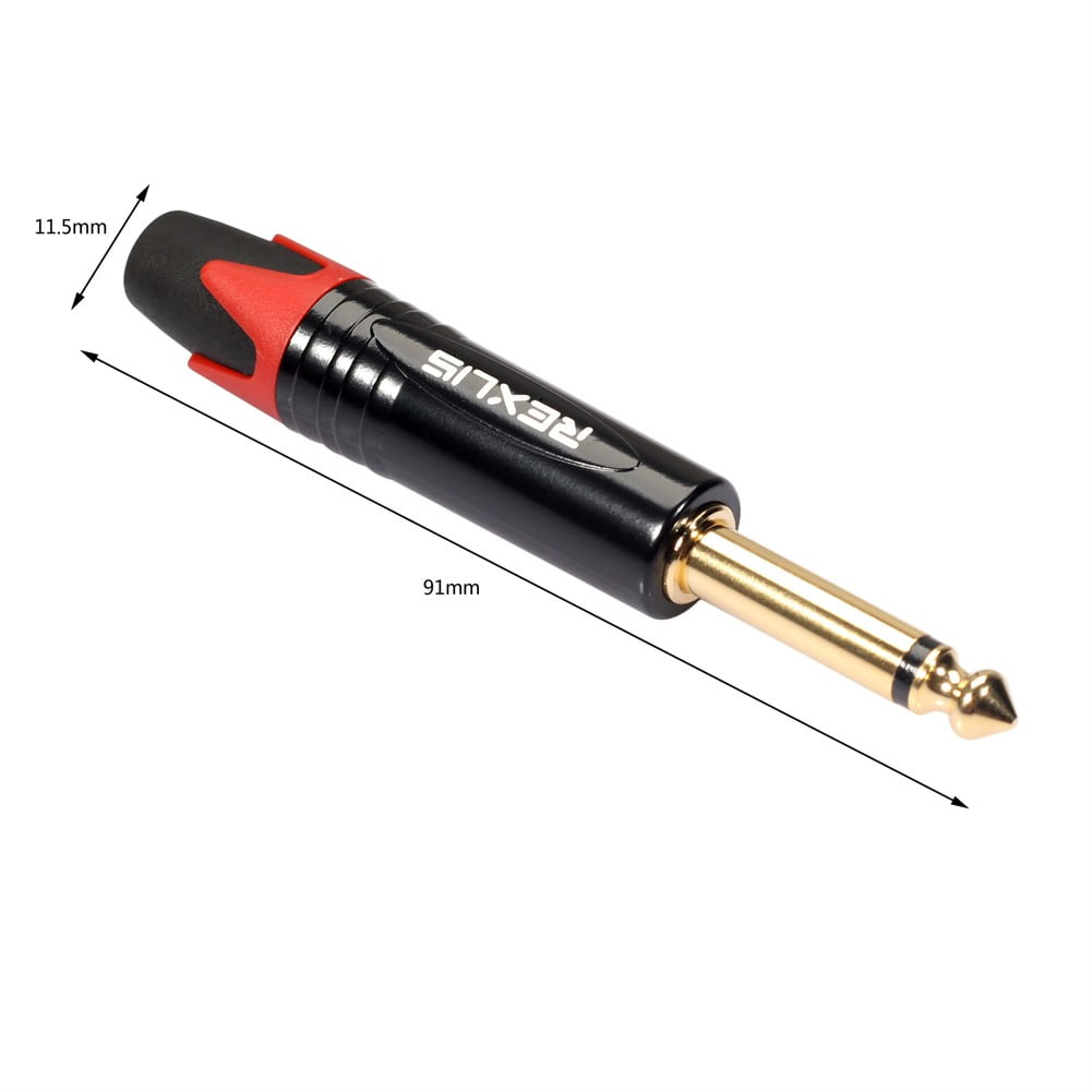 SPRING Mono 6.35MM Jack Male Plug 1/4 Inch Microphone Plug Audio Cable ...