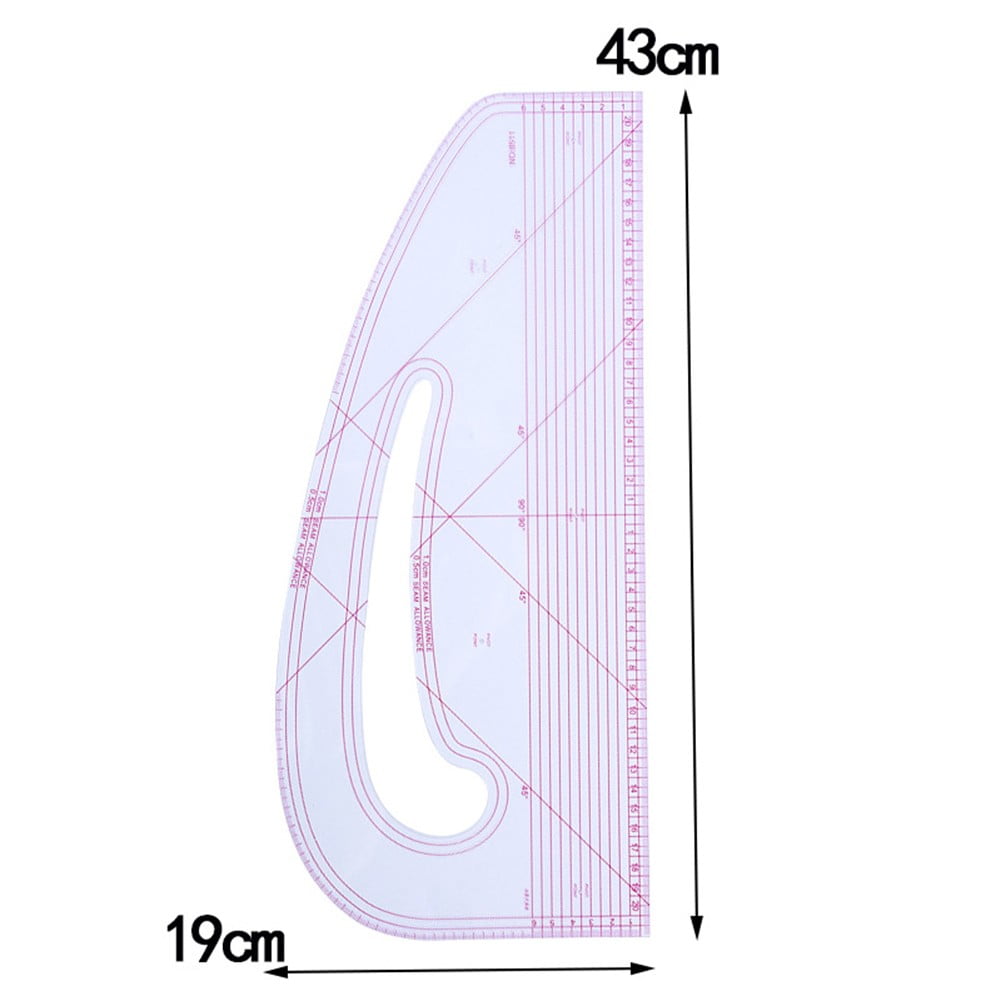SPRING Multifunction Patchwork Ruler Plastic French Curve Sewing Ruler ...
