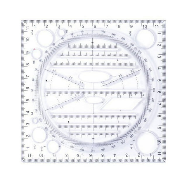 SPRING Multifunction Rotatable Drawing Template Art Design Construction ...