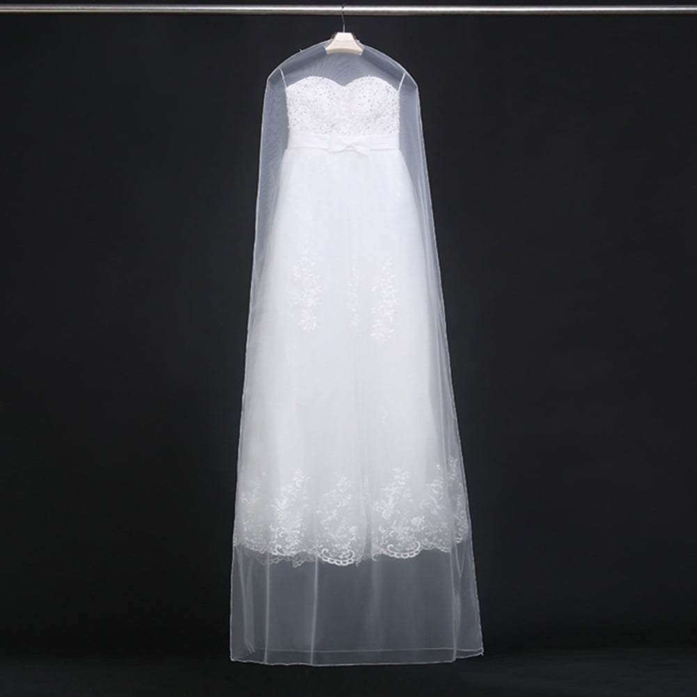 SPRING PARK 1.8M Wedding Dress Bridal Gown Garment Bag Dustproof Cover ...