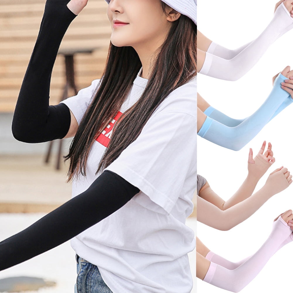 SPRING PARK 1 Pair Arm Gloves Cooling Arm Sleeves Long Sunscreen Anti ...