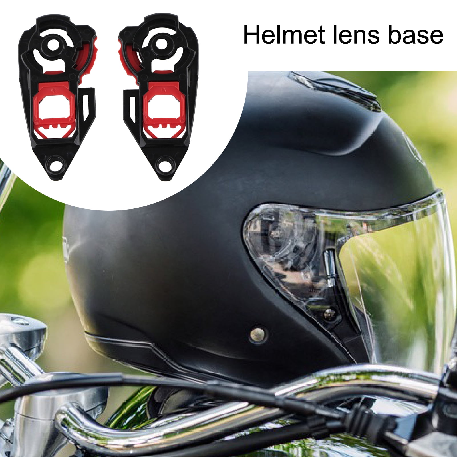 SPRING PARK 1 Pair Shield Base Plate Compact Tight ABS Helmet Gear Base ...