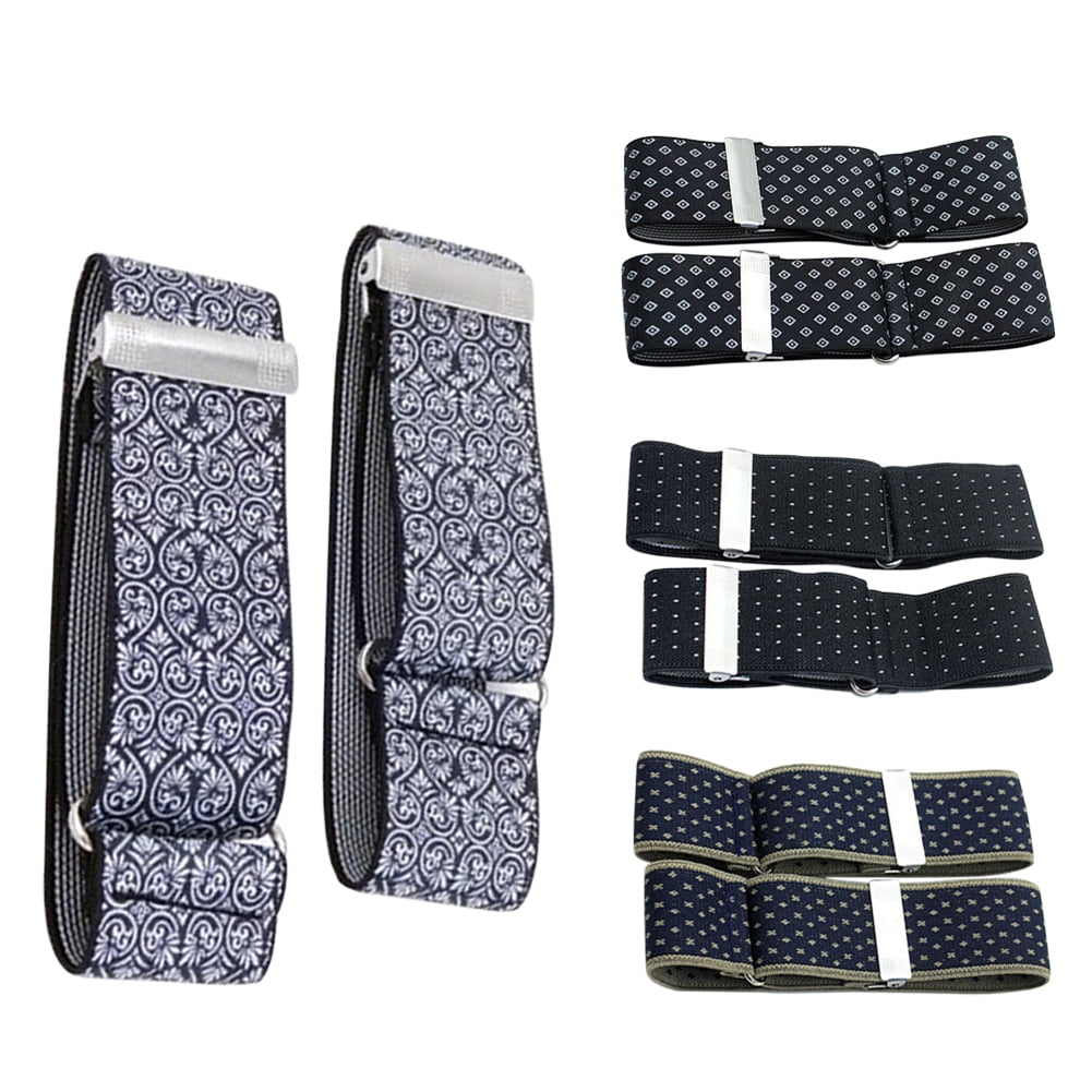 SPRING PARK 1 Pair Shirt Sleeve Holders Arm Bands High Elasticity Cuff ...