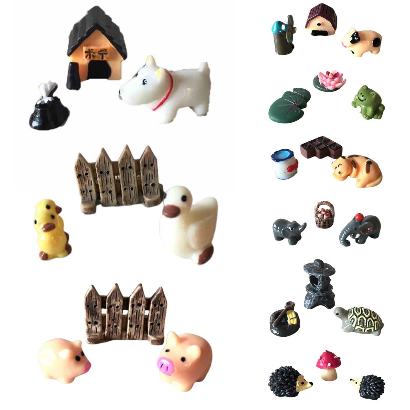 SPRING PARK 1 Set Miniature Fairy Garden Accessories Mini Animals ...