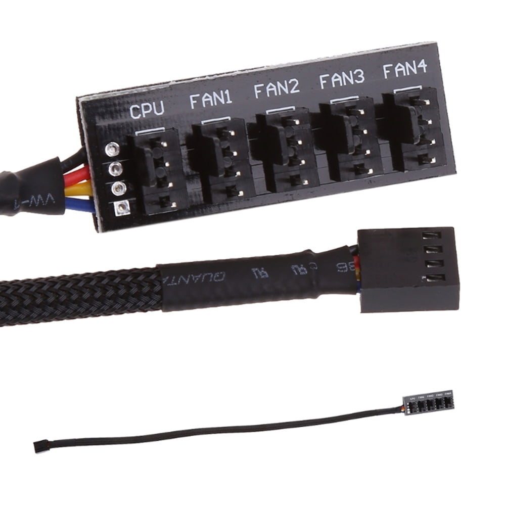 SPRING PARK 1 to 5 4-Pin TX4 PWM CPU Cooling Fan Braided Power Cable ...