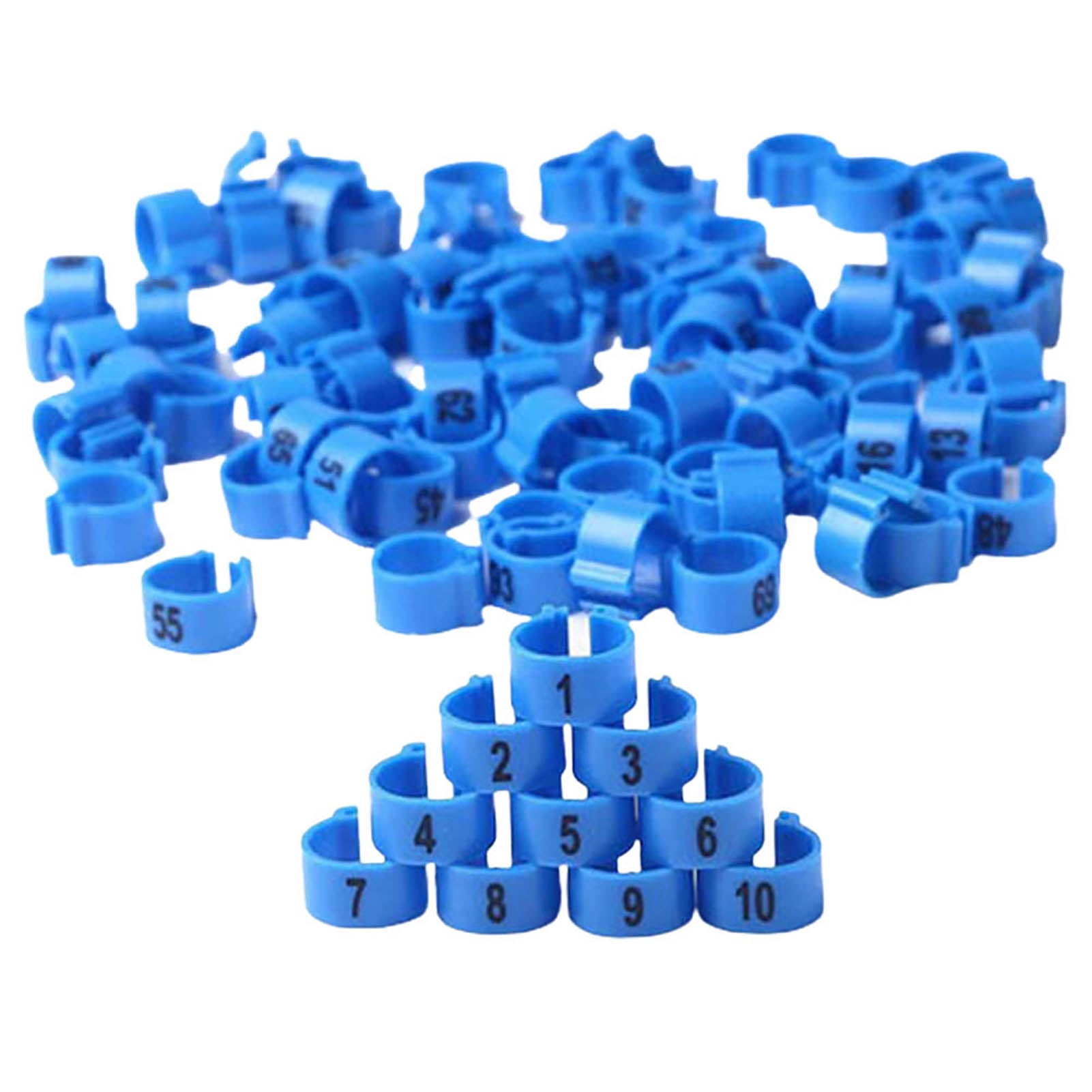 SPRING PARK 100pcs Bird Rings Leg Bands for Pigeon Parrot Finch Canary ...