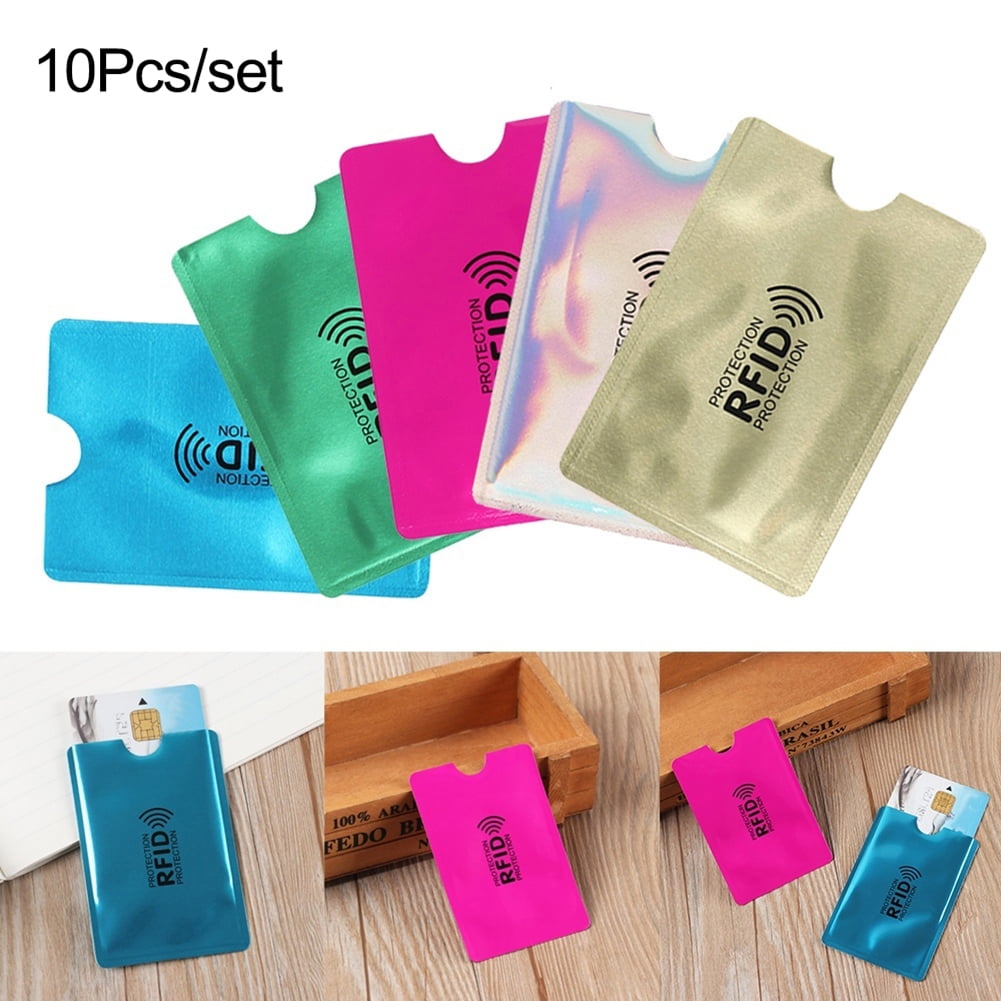 SPRING PARK 10Pcs RFID Blocking Sleeves Passport Bank Card Credit/Debit ...