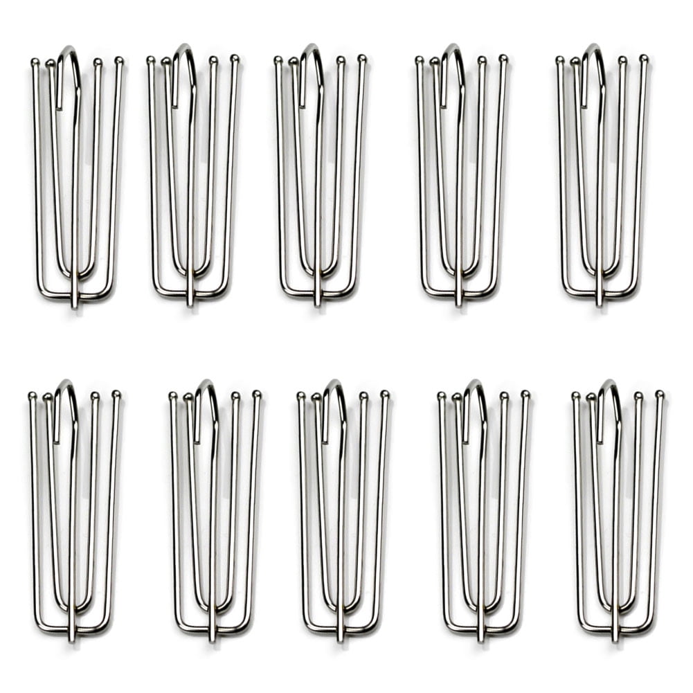 SPRING PARK 10Pcs/Set Metal Curtain Clip Tape Hooks Deep Pinch Goblet ...