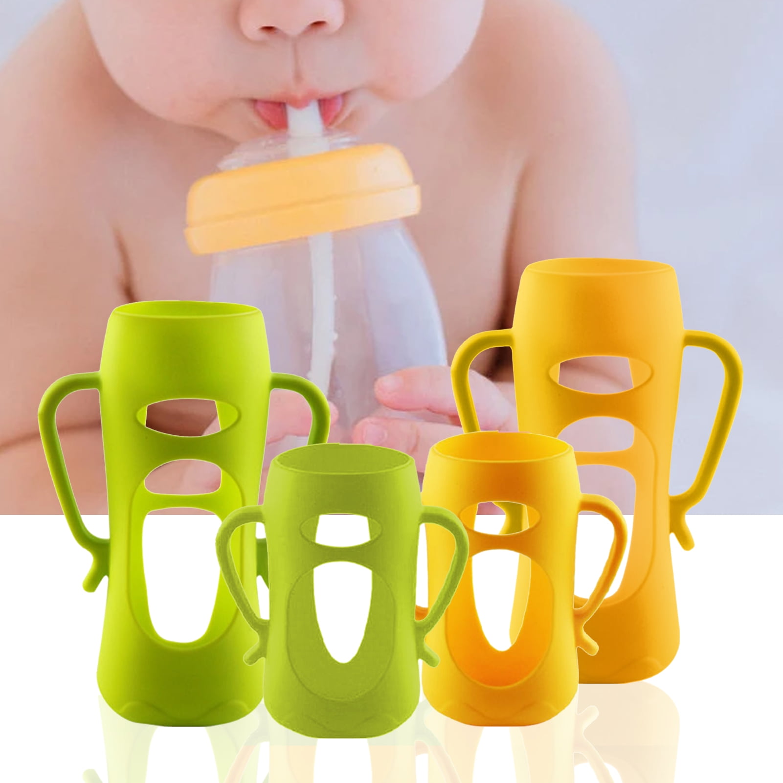 SPRING PARK 160/240ML Silicone Wide Bore Heat-resistant Glass Hollow ...