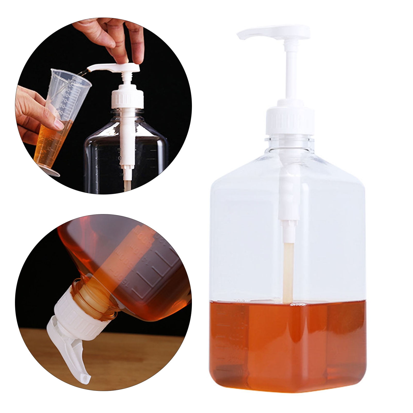 SPRING PARK 1600ml Simple Pressure Pump Bottle Empty Syrup Ketchup ...