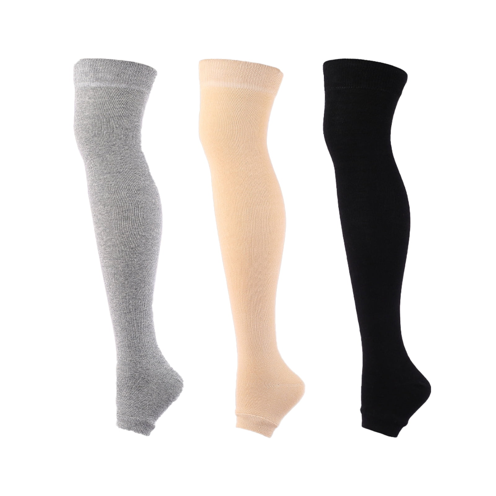 SPRING PARK 1Pair Yoga Socks for Women Non Skid Thigh Highs Knee High ...