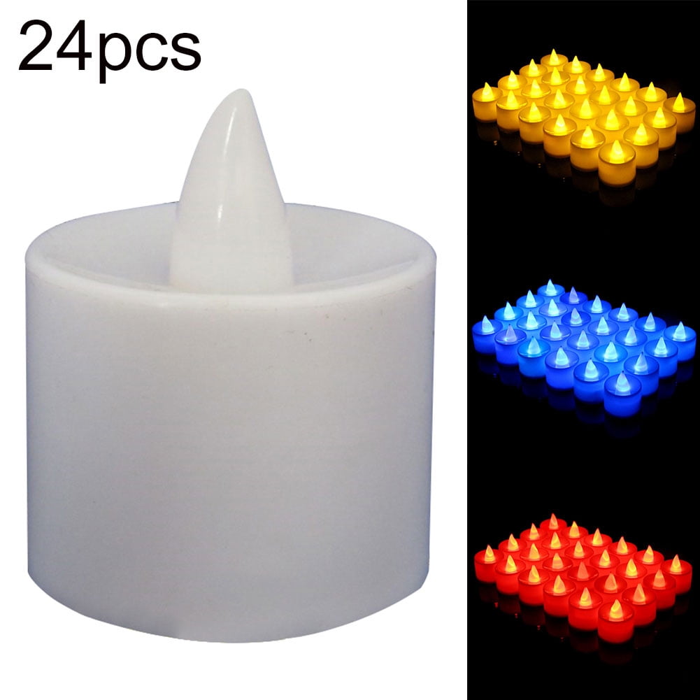SPRING PARK 24Pcs LED Lights , Battery Operated Tea Candles, Flameless ...