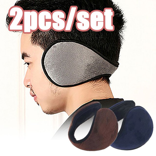 SPRING PARK 2PCS Ear Muffs for Men Winter Ear Warmers Behind the Head ...