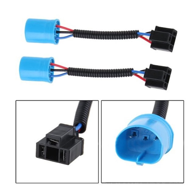 SPRING PARK 2Pcs 9007 to H4 Headlight Converter Connector Adapter Cable ...