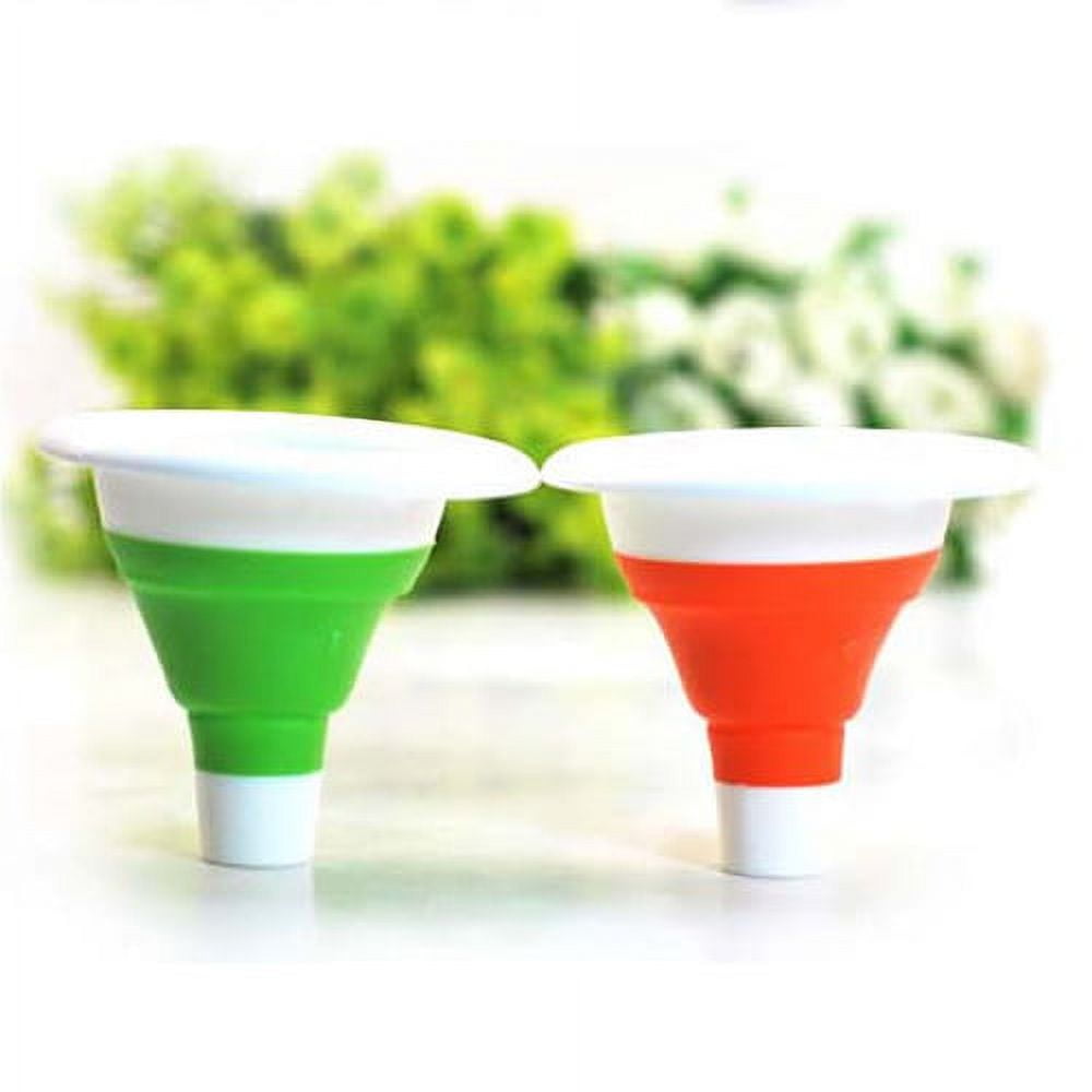 SPRING PARK 2Pcs Collapsible Flexible Silicone Funnels, Portable ...