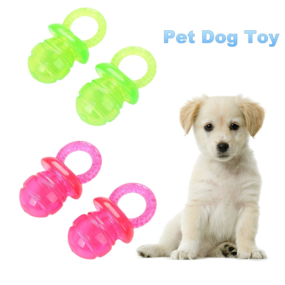 SPRING PARK 2Pcs Pet Pacifier Toy Dog Toy TPR Pacifier Grinding Teeth ...