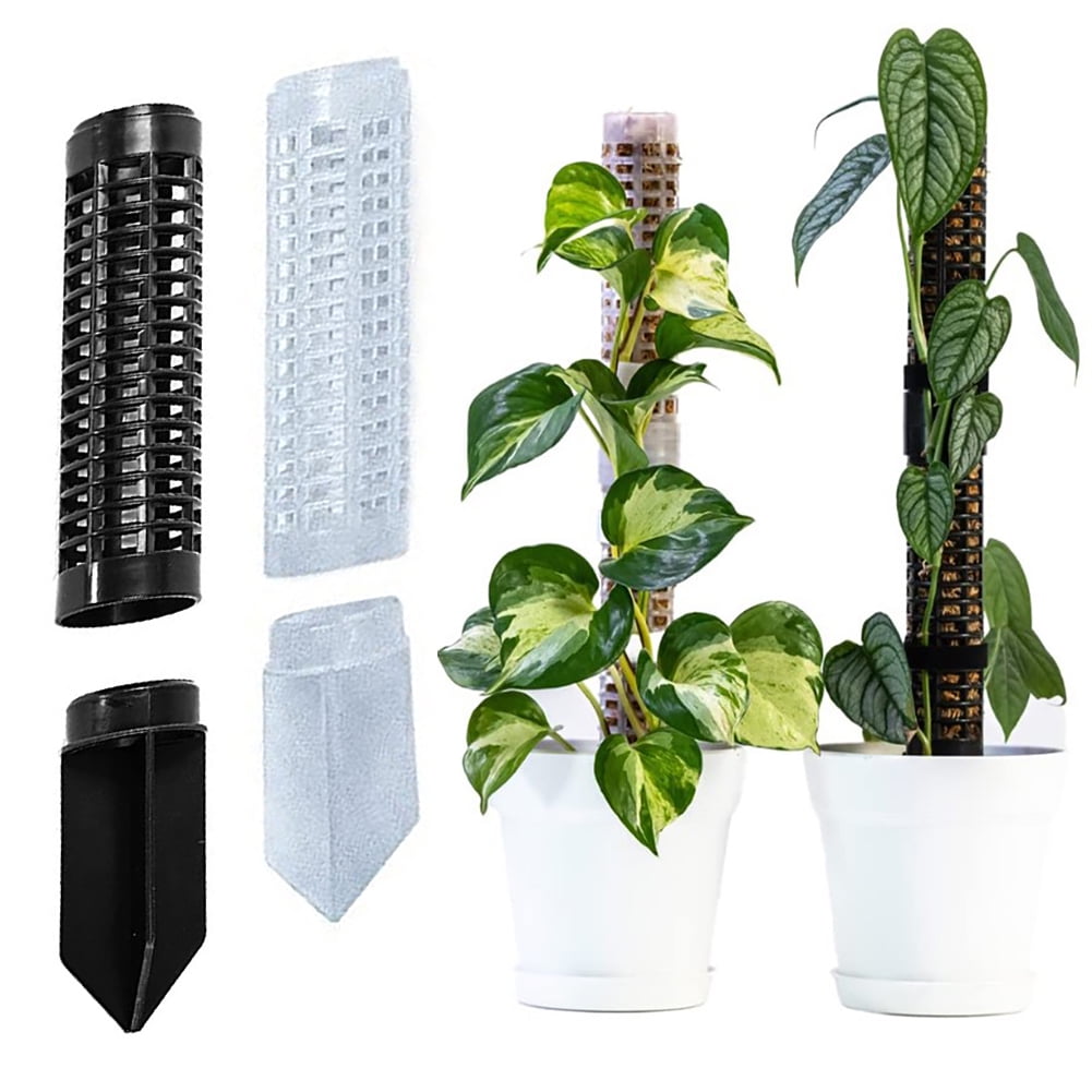 SPRING PARK 2Pcs Plastic Moss Pole - Stackable Black/Transparent Moss ...