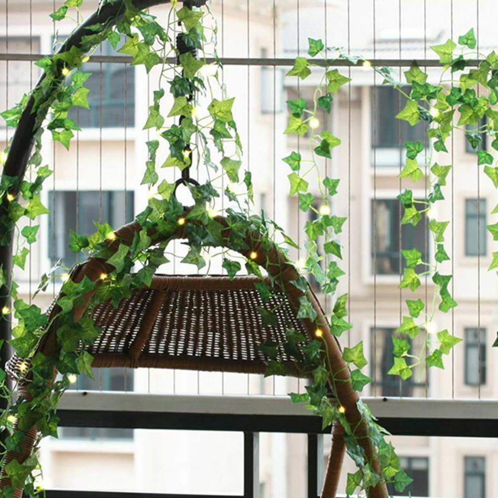 SPRING PARK 2m Green Leaf String Lights, Vine String Light for Indoor ...