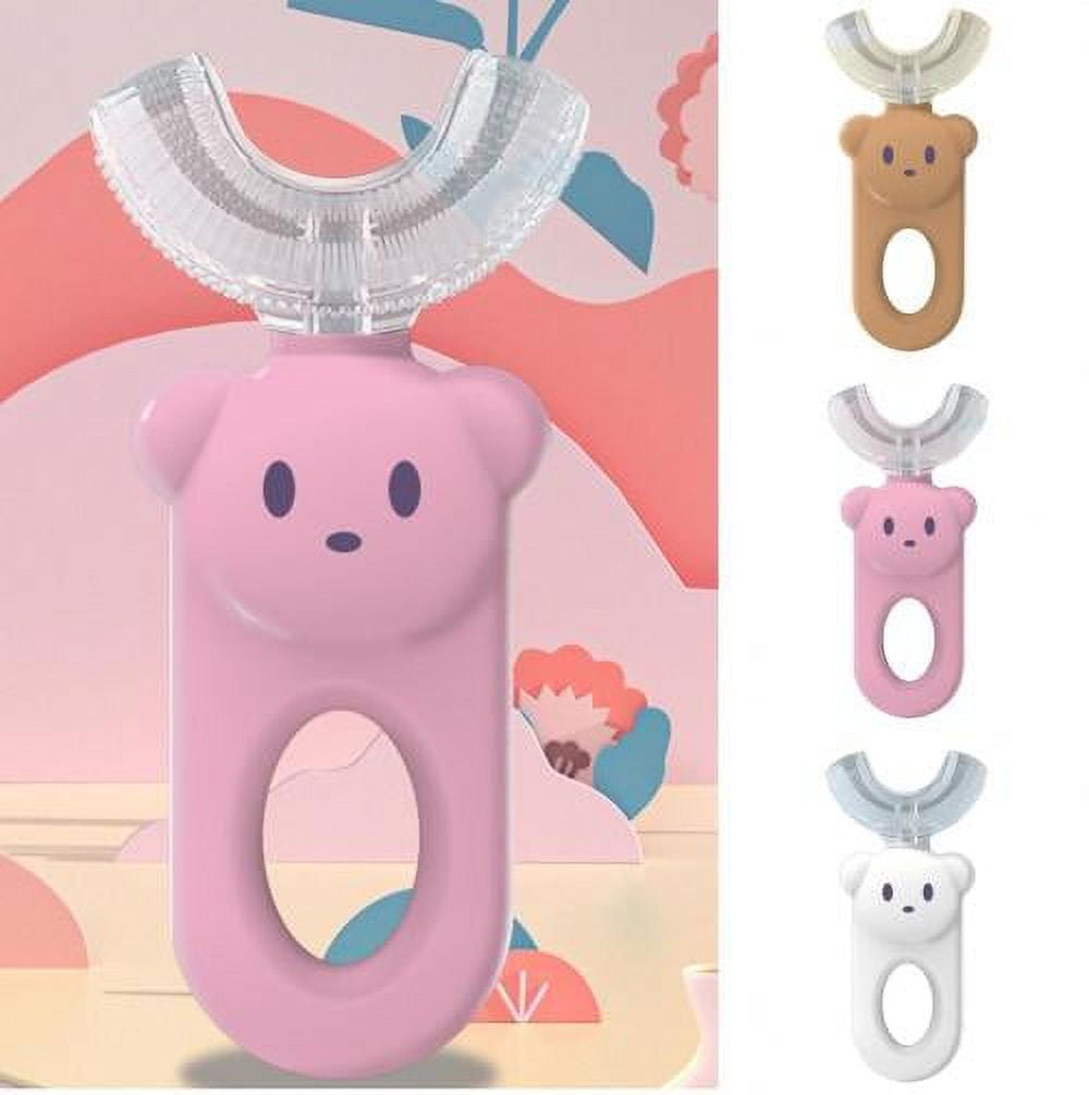 SPRING PARK 2pcs Kids U-Shaped Toothbrush ,Food Grade Soft Silicone ...