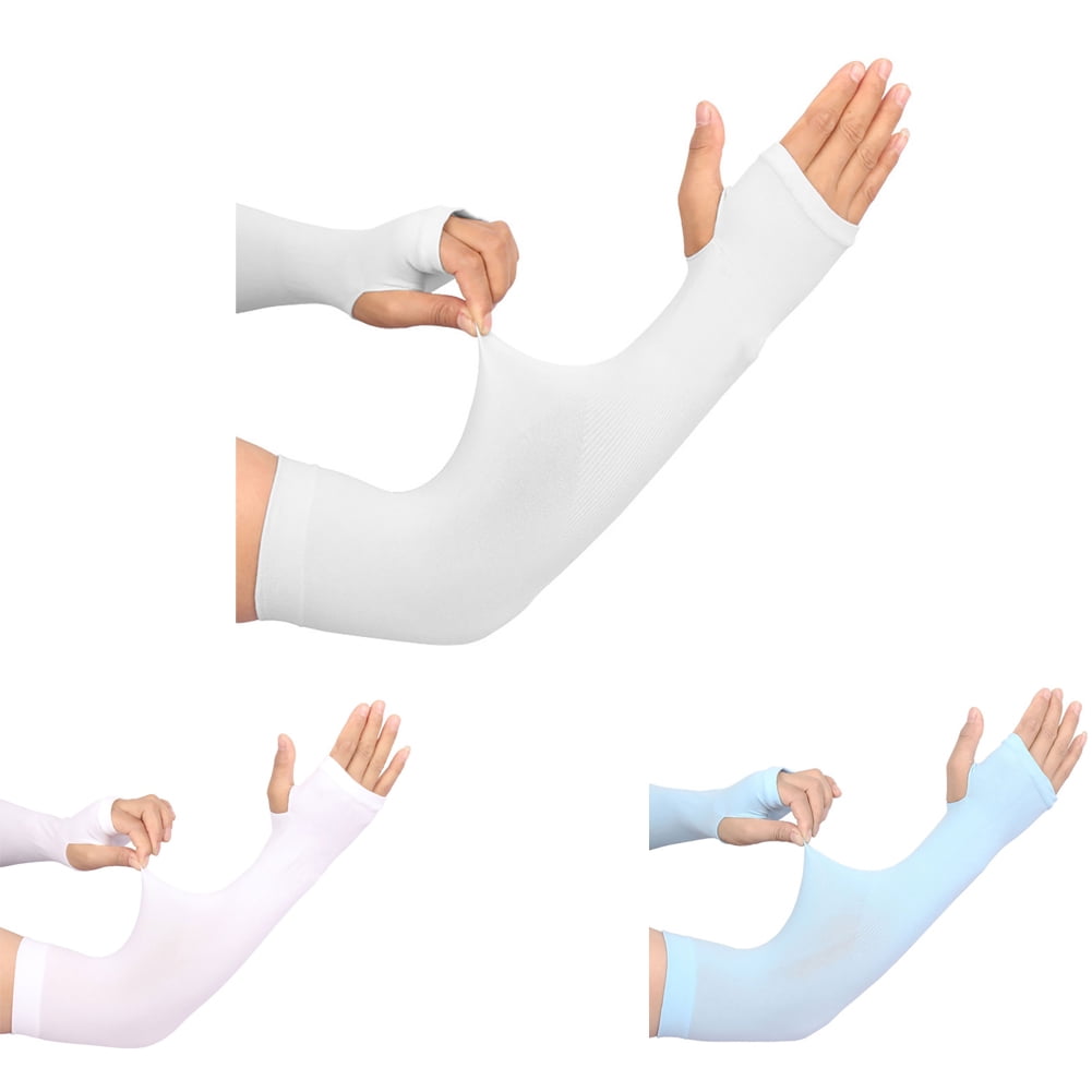 SPRING PARK 3 Pairs UV Sun Arm Sleeves Cooling Sports Compression ...