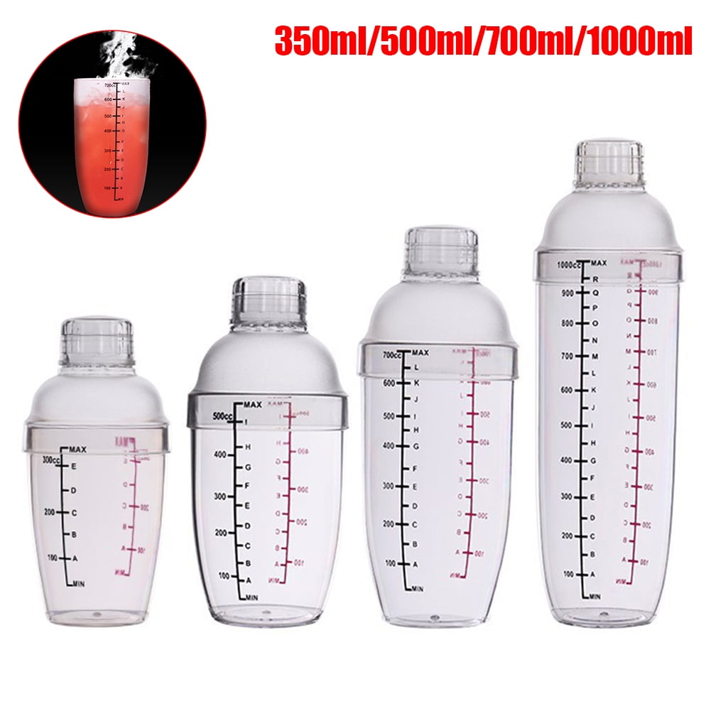 SPRING PARK 350/500/700/1000ml Plastic Cocktail Shaker, Drink Shaker ...