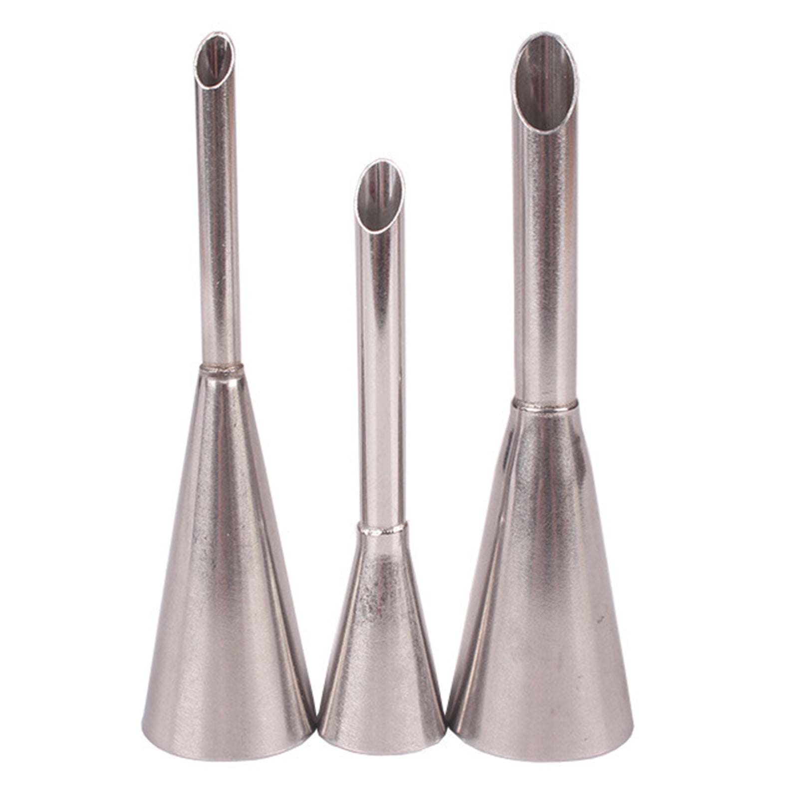SPRING PARK 3Pcs DIY Stainless Steel Piping Nozzles Tips Cake Puffs Ice ...