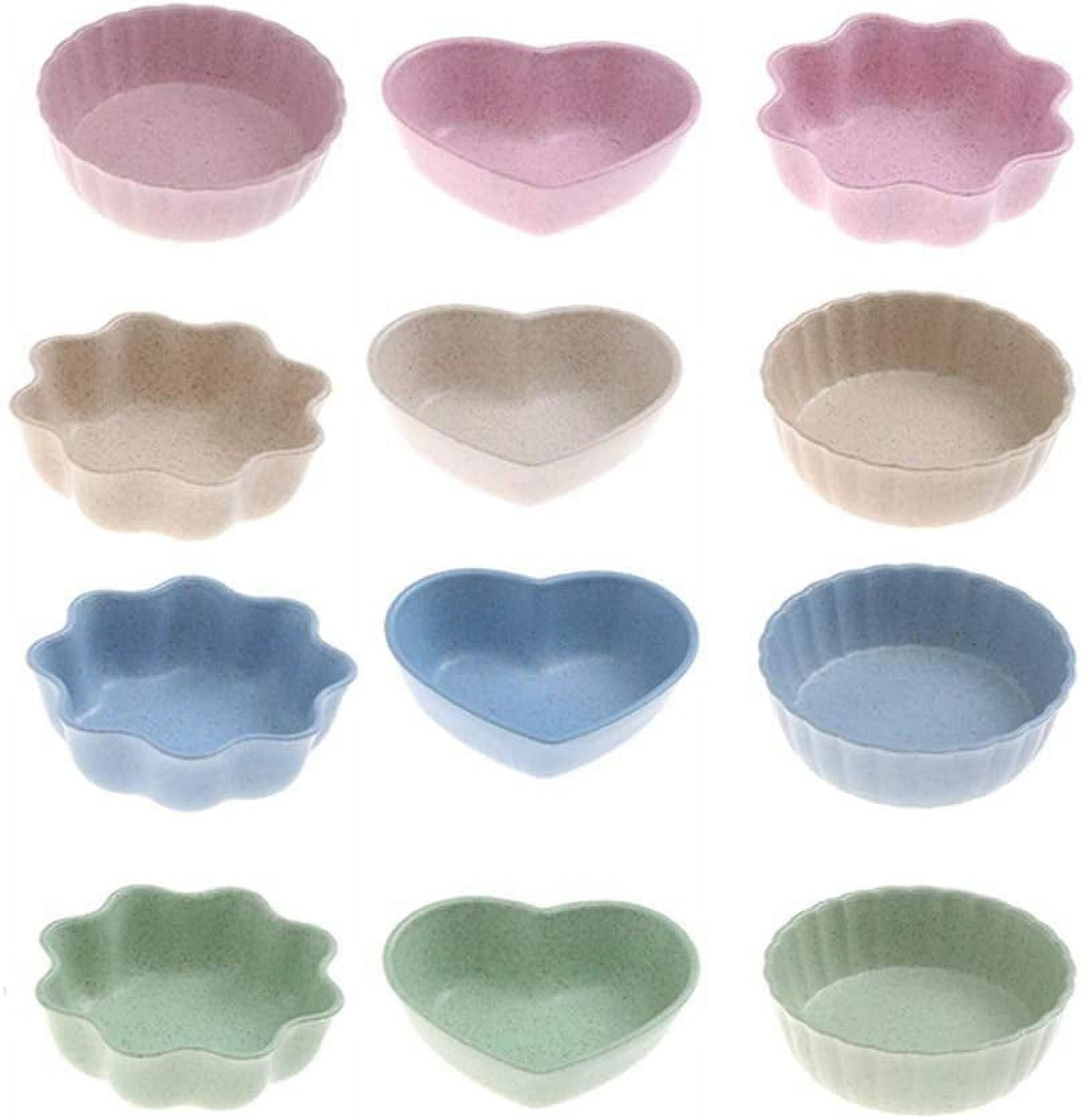 SPRING PARK 4Pcs Dipping Bowls Soy Sauce Dishes Appetizer Plates ...