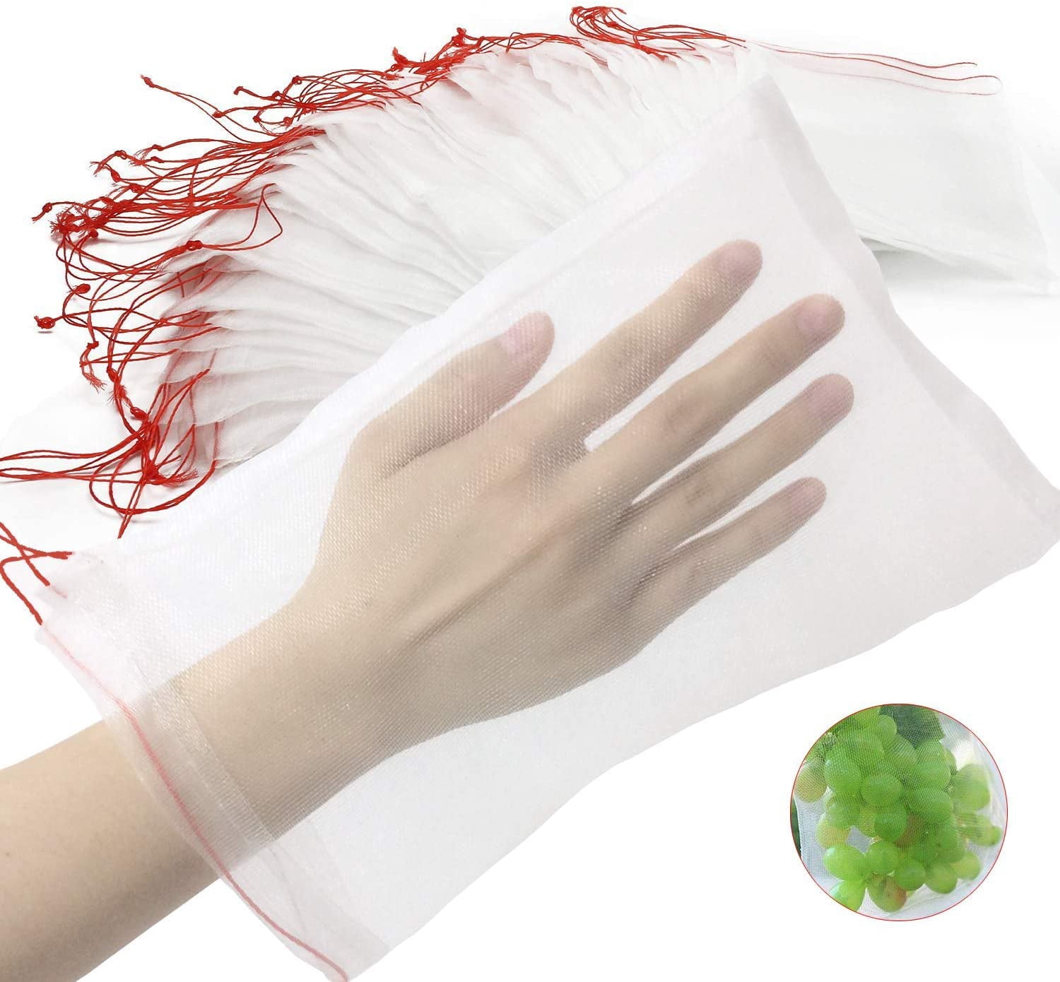 SPRING PARK 50Pcs Fruit Bags Insects Mosquito Bug Net Barrier Bag ...