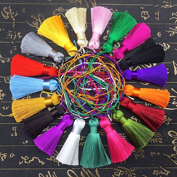 SPRING PARK 5cm Tassel Pendant Trim Crafts Keyring Bag Gift DIY Jewelry ...