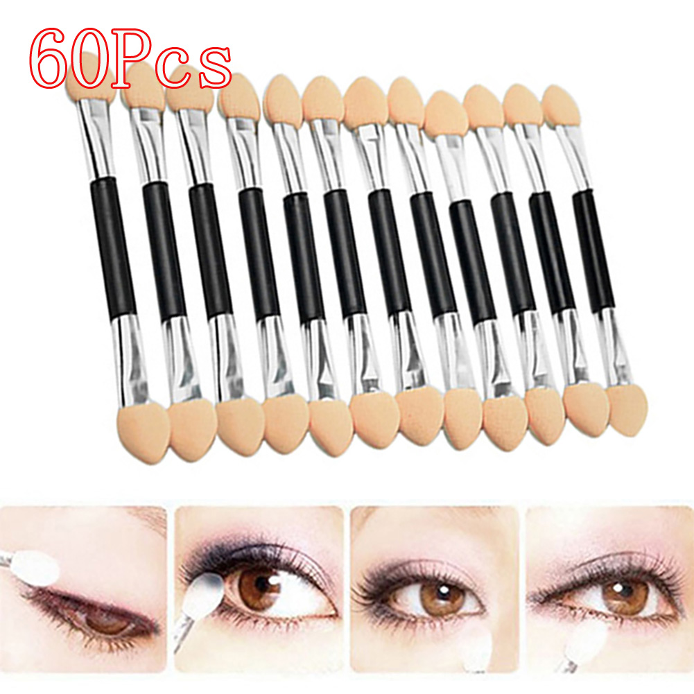 SPRING PARK 60Pcs Eyeshadow Brush Sponge Applicator Disposable ...