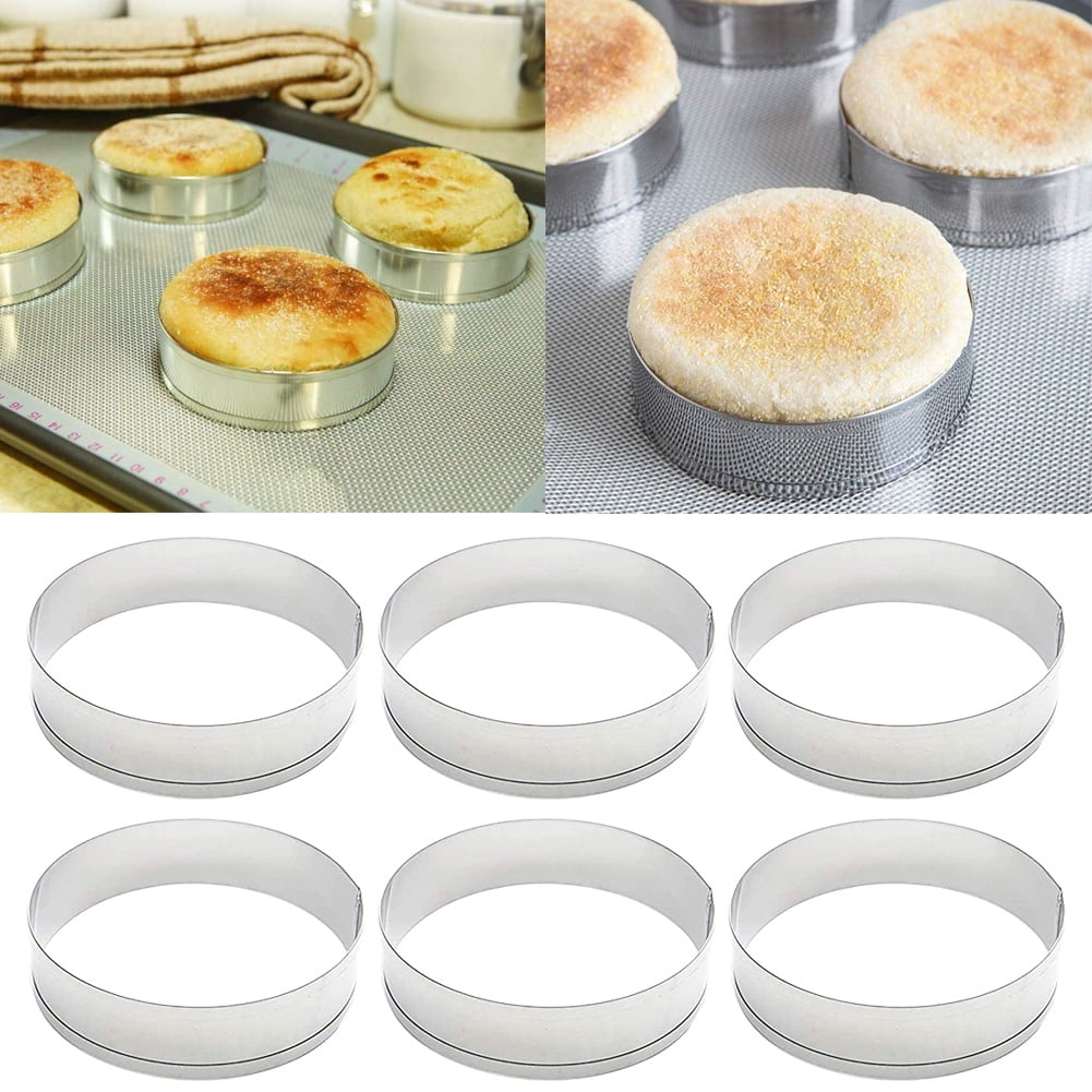 SPRING PARK 6Pcs Stainless Steel Mousse Ring Cake Mold Household DIY ...