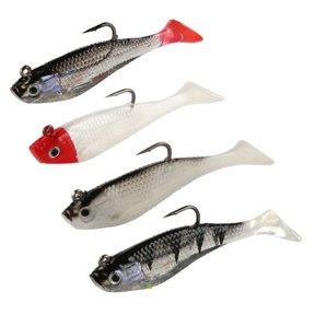 Dr.Fish 6pcs Pumpkimseed Fishing Swimbait Soft Plastic lure T Tail Bait ...