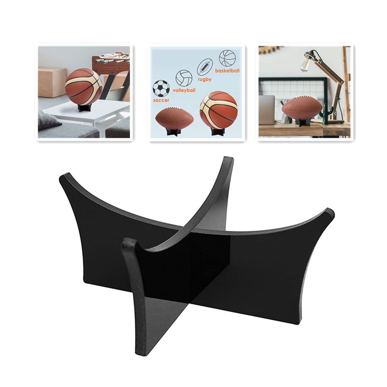 SPRING PARK Acrylic Basketball Soccer Football Rugby Ball Display Stand ...