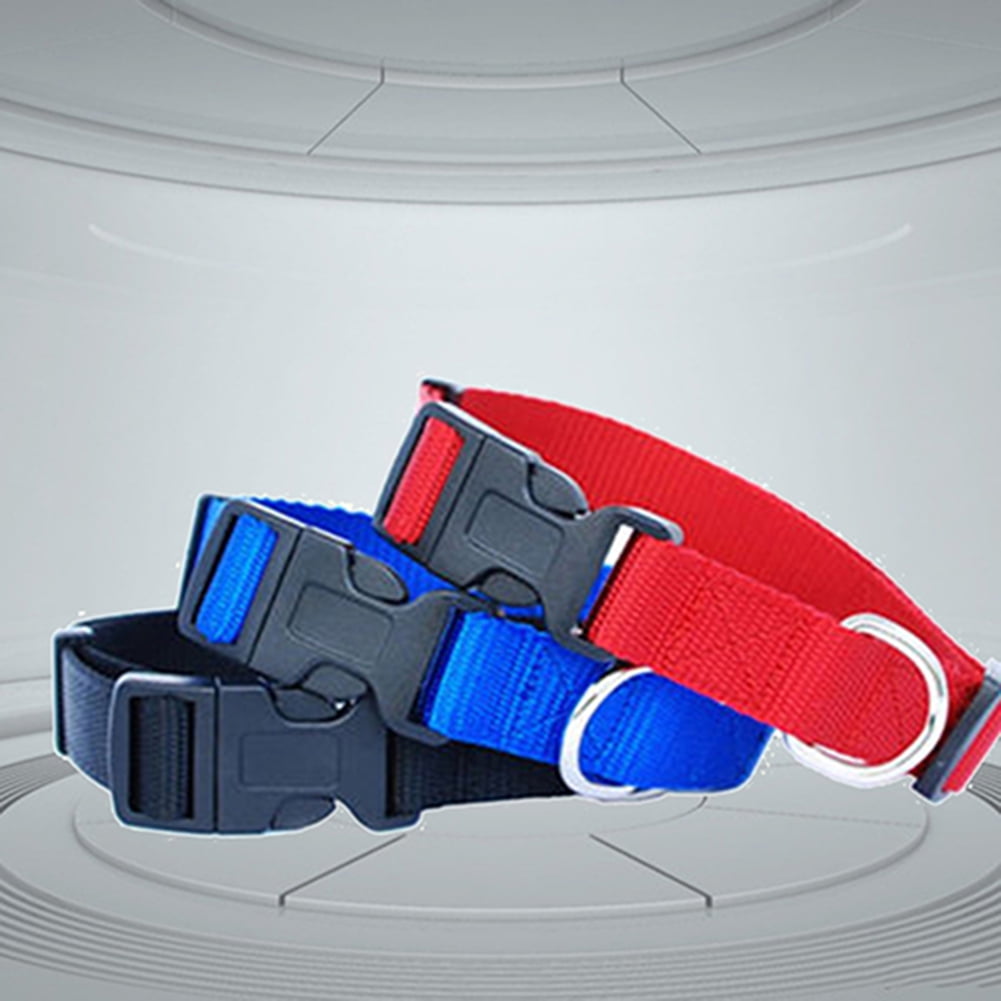 SPRING PARK Adjustable Soft Dog Collar - Nylon Pet Collar with Safety ...