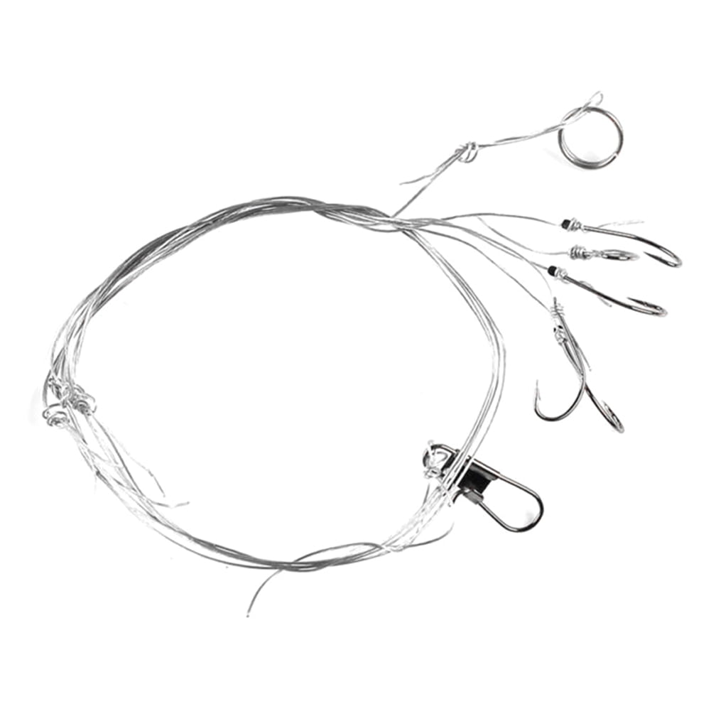 SPRING PARK Anti-Winding Fishing Hooks Stainless Steel Swivel String ...