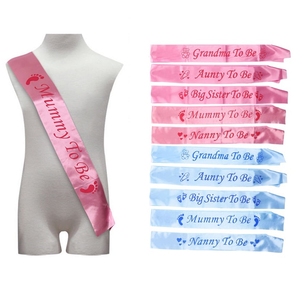 SPRING PARK BABY SHOWER SASHES Mummy to be Nanny, Aunty & Big Sister ...