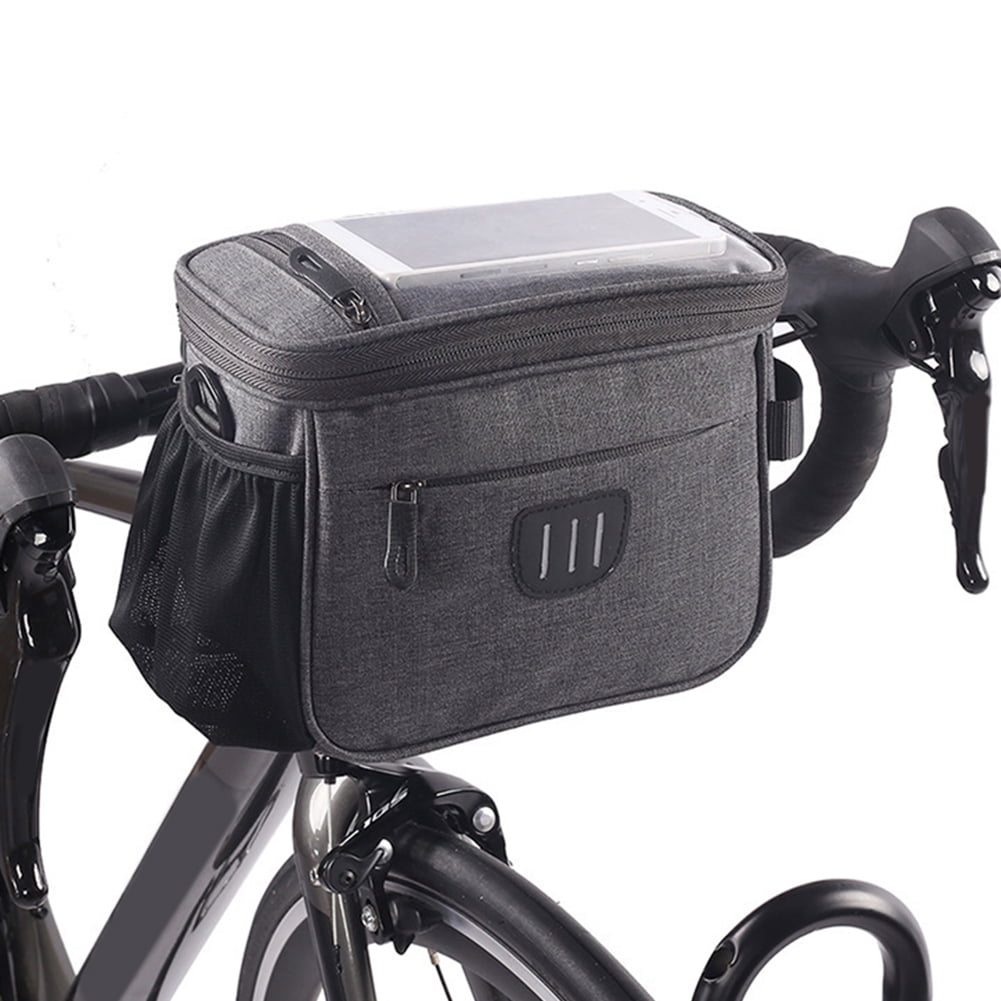 SPRING PARK Bike Handlebar Bag Cycling Handlebar Storage Basket Bag ...